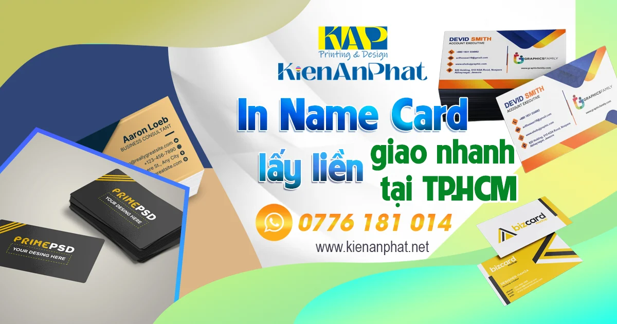 In name card nhanh giá rẻ tại Bình Thạnh, tp.HCM - In Kiến An Phát